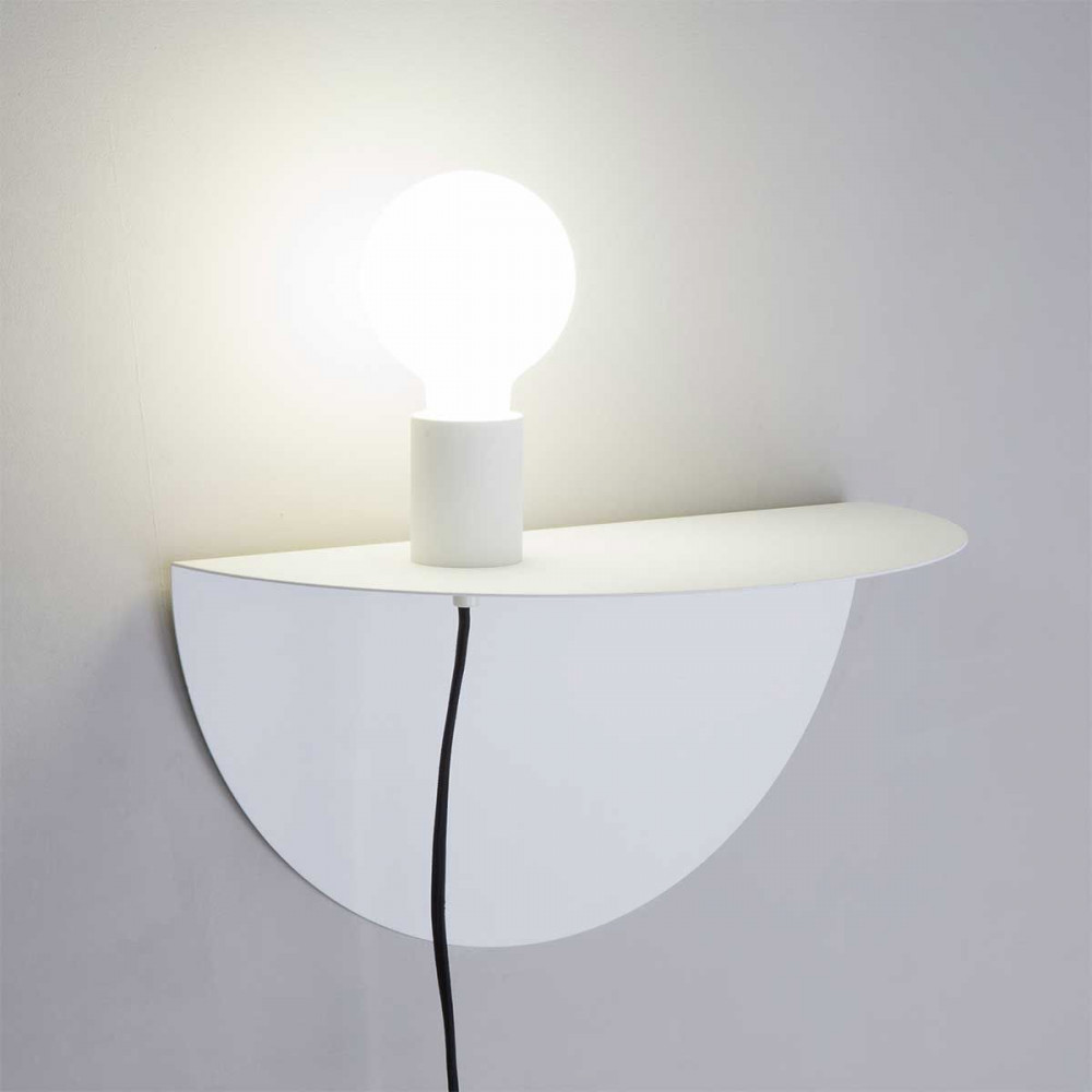 Applique table de chevet en métal blanc