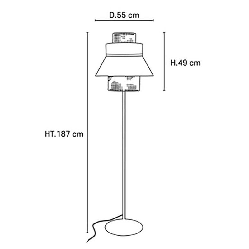 Lampadaire extérieur Singapour bleu