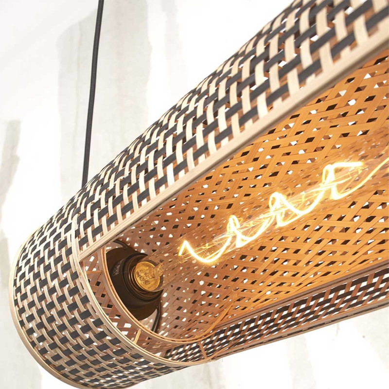 Suspension tube horizontal en bambou