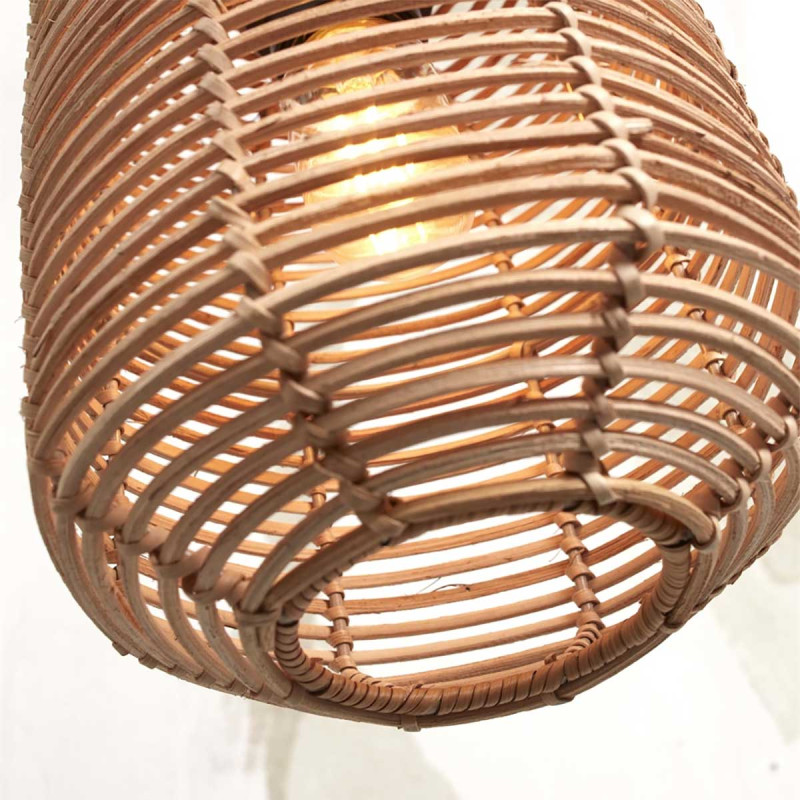 Suspension en rotin naturel
