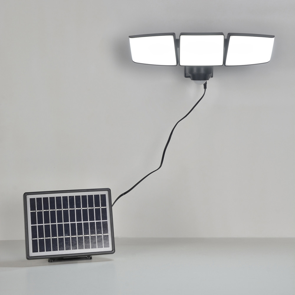 Projecteur blanc et noir deux têtes orientables extérieur