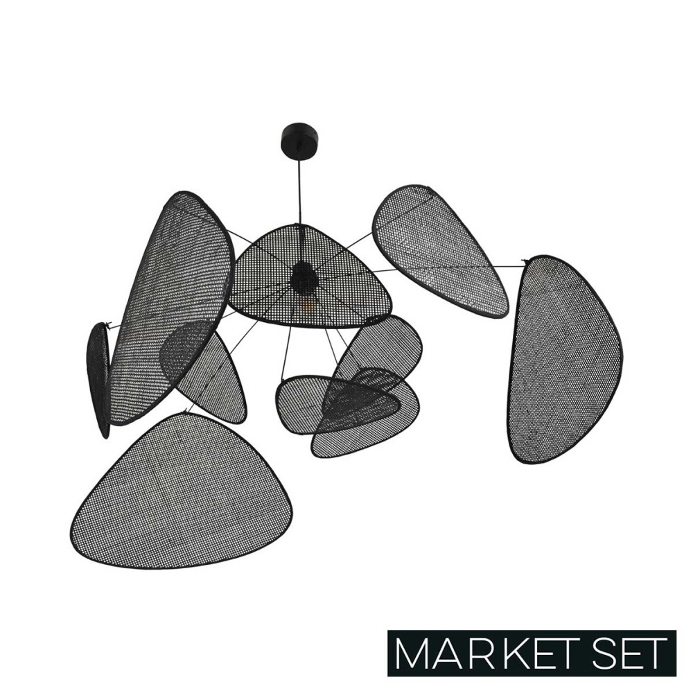 Très grande suspension noire de market set