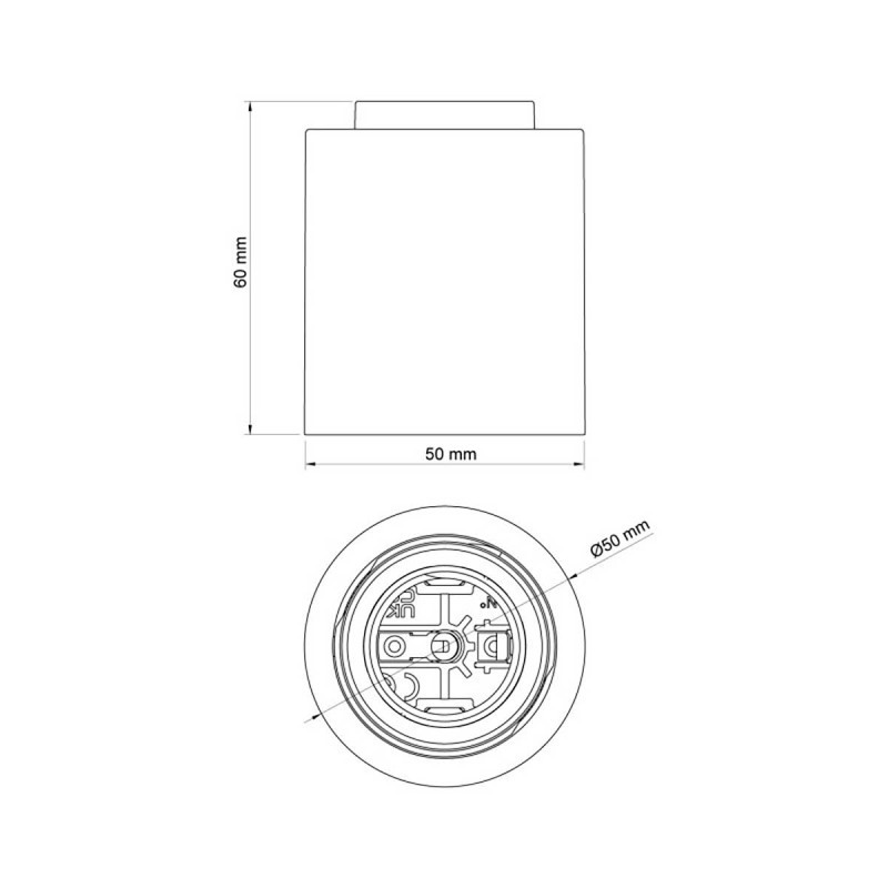 Douille noire étanche pour ampoule à vue