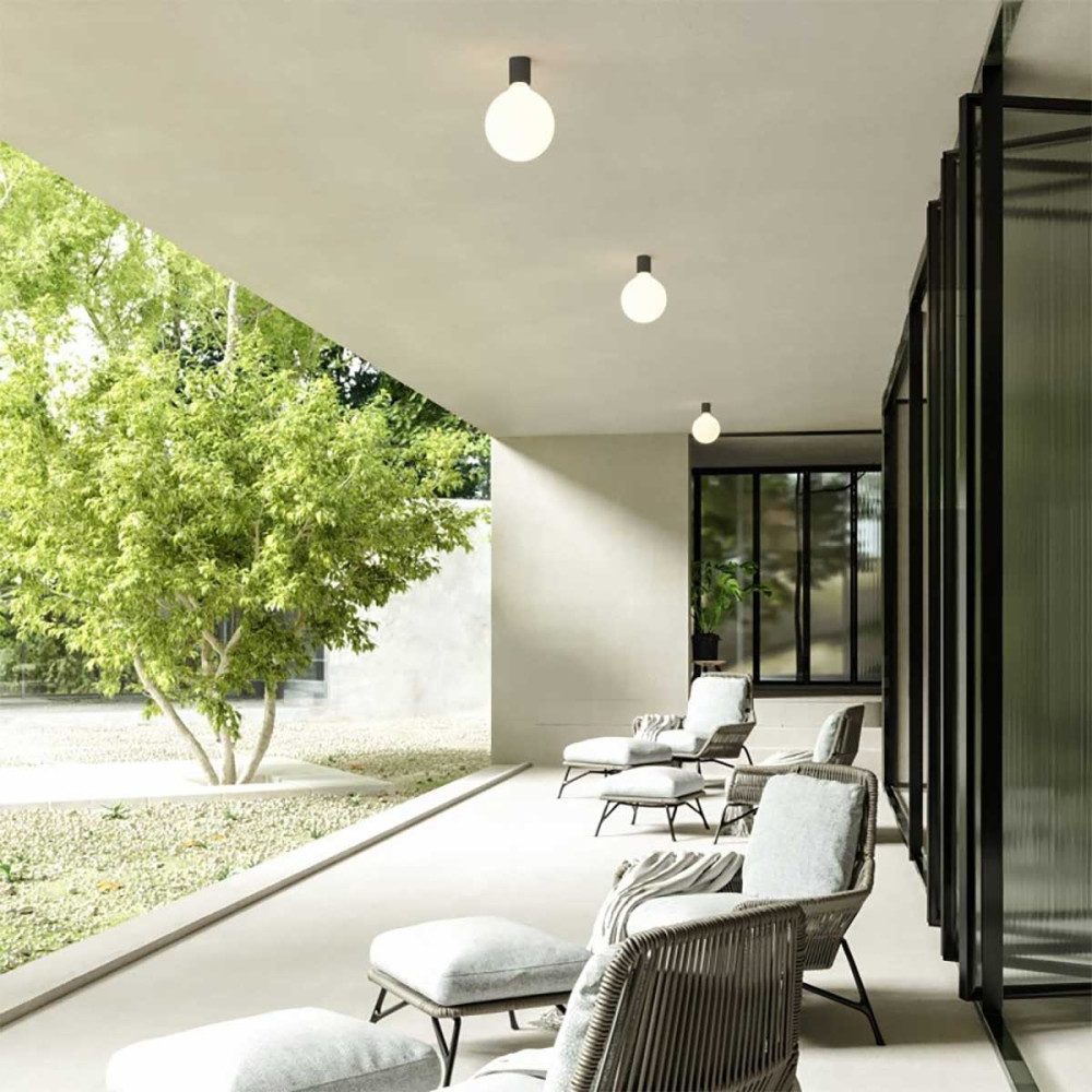 Douille noire étanche pour ampoule à vue