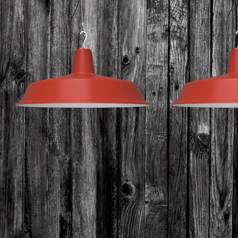 Grande suspension extérieure crochet rouge