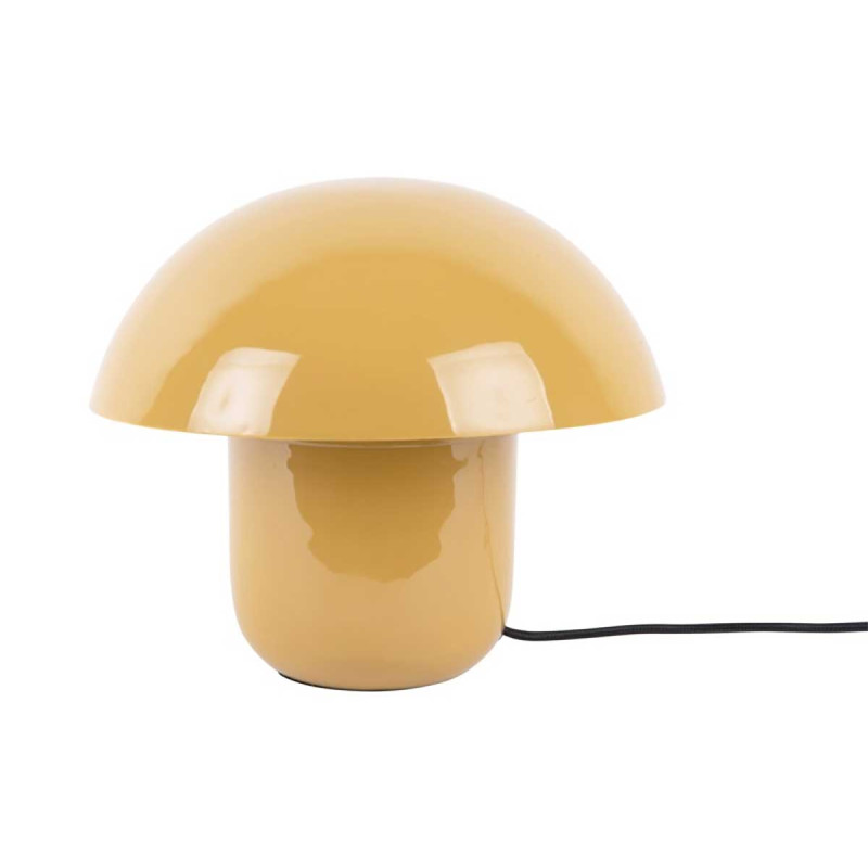 Lampe champignon émaillée jaune