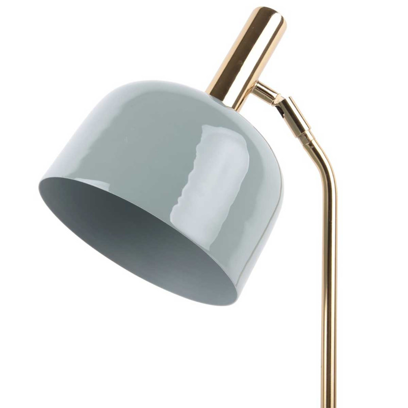 Lampe de bureau à poser en métal émaillé bleu
