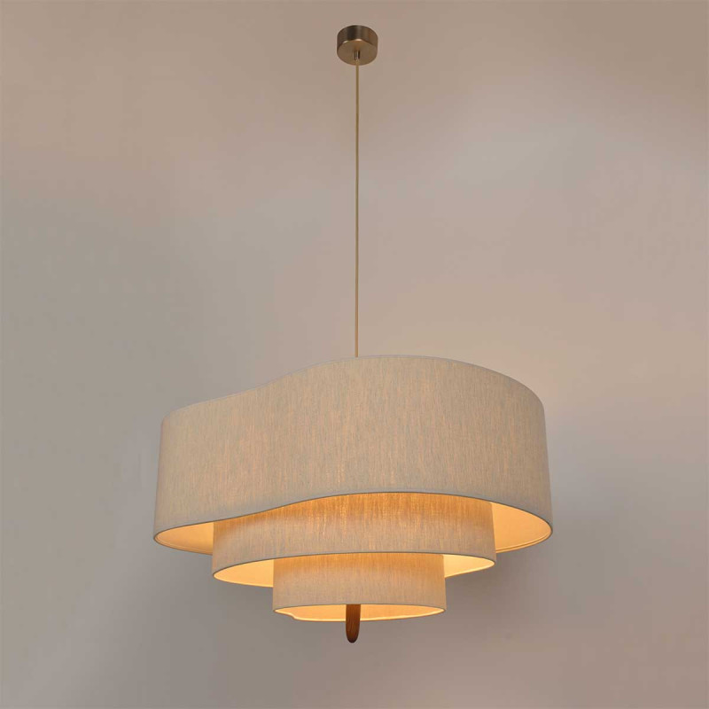 Suspension beige pebble grand format